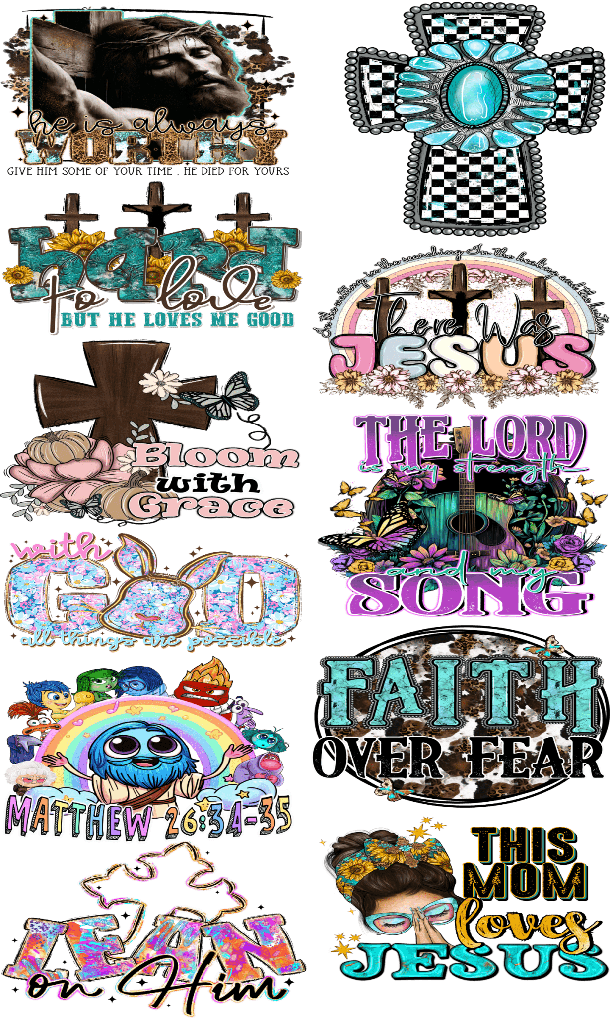 Pre-Made Christian DTF Transfer – Faith-Based Ready-to-Press Designs ...