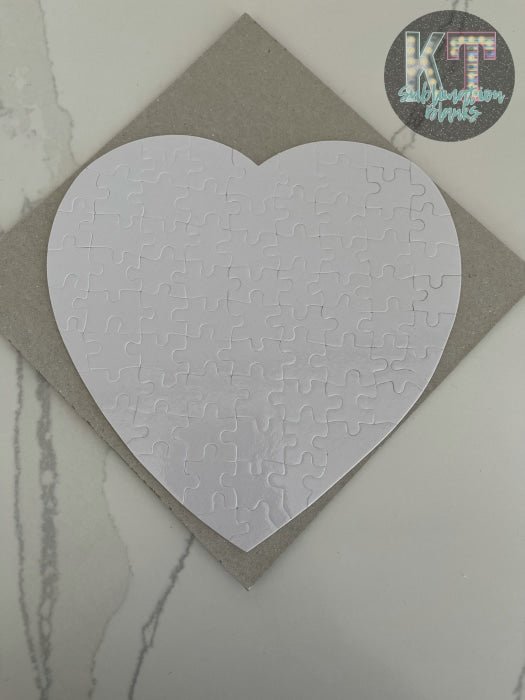 Blank Sublimation Heart Puzzle – 75-Piece Jigsaw | Sublimation-Ready D ...